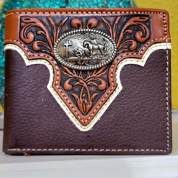 Unbranded | Bags | Praying Cowboy Mens Wallet Western Genuine Leather ...